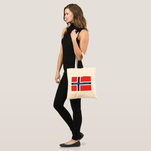 Norwegian flag of Norway custom tote bag | Zazzle