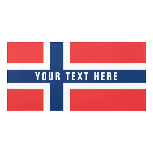 Norwegian flag of Norway Scandinavia pride office Door Sign | Zazzle