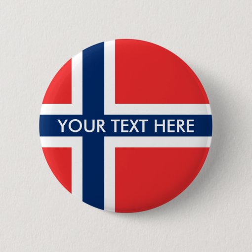 Norwegian flag pinback buttons | Zazzle