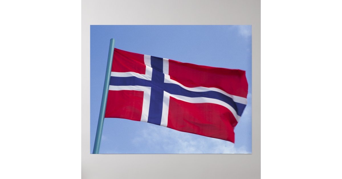 Norwegian flag RF) Poster | Zazzle
