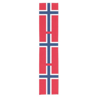 Norwegian flag short table runner | Zazzle