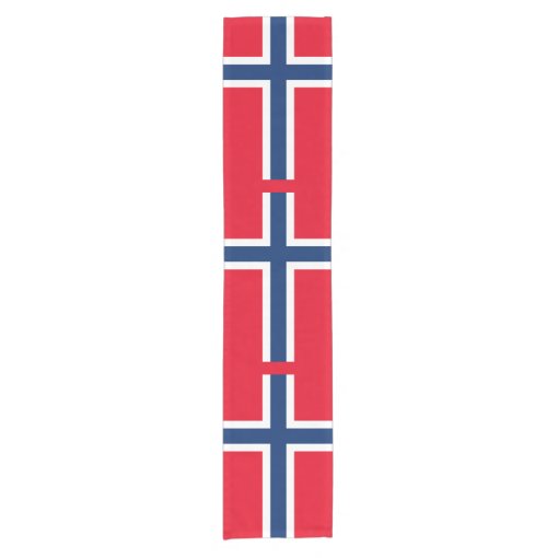 Norwegian flag short table runner | Zazzle