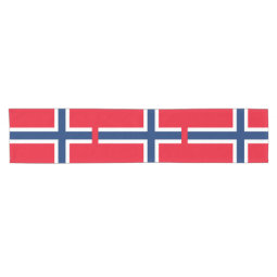 Norwegian flag short table runner | Zazzle