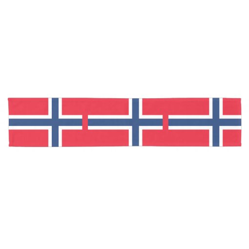 Norwegian flag short table runner | Zazzle