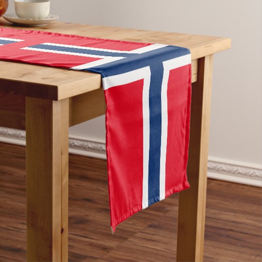 Norwegian flag short table runner | Zazzle.com