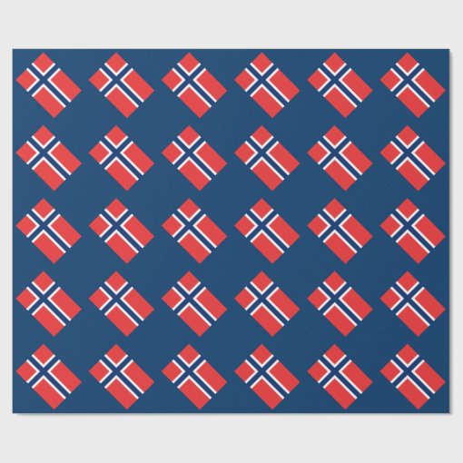 Norwegian flag wrapping paper | Norway gift wrap | Zazzle