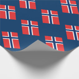 Norwegian flag wrapping paper | Norway gift wrap | Zazzle