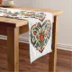 Norwegian Rosemaling Folk Art Heart Long Table Runner | Zazzle