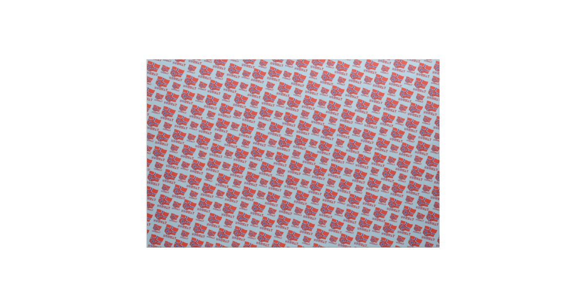 Norwegian Soccer Ball and Flag Fabric | Zazzle