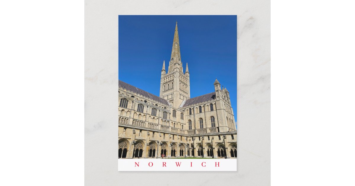 Norwich Cathedral view postcard | Zazzle