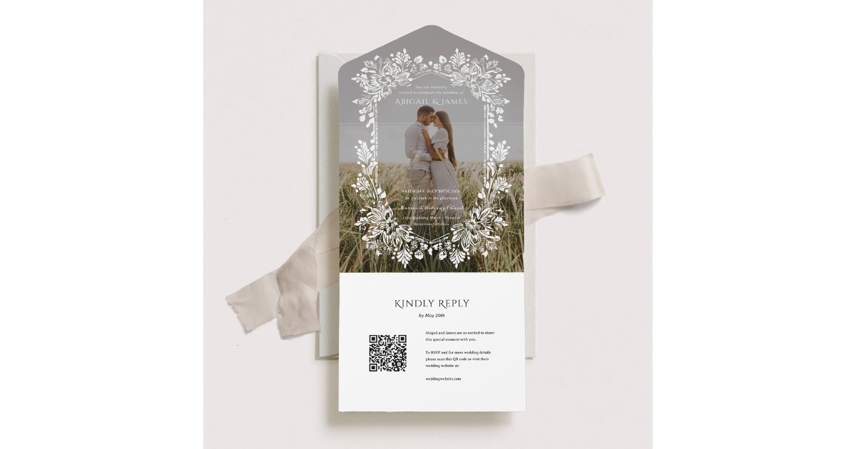 Norwich Photo Wedding Invitation with RSVP Card | Zazzle