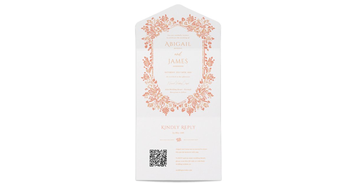 Norwich Wedding Invitation with RSVP Card | Zazzle