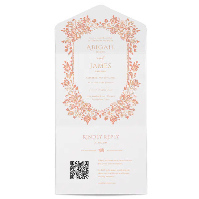 Norwich Wedding Invitation with RSVP Card | Zazzle