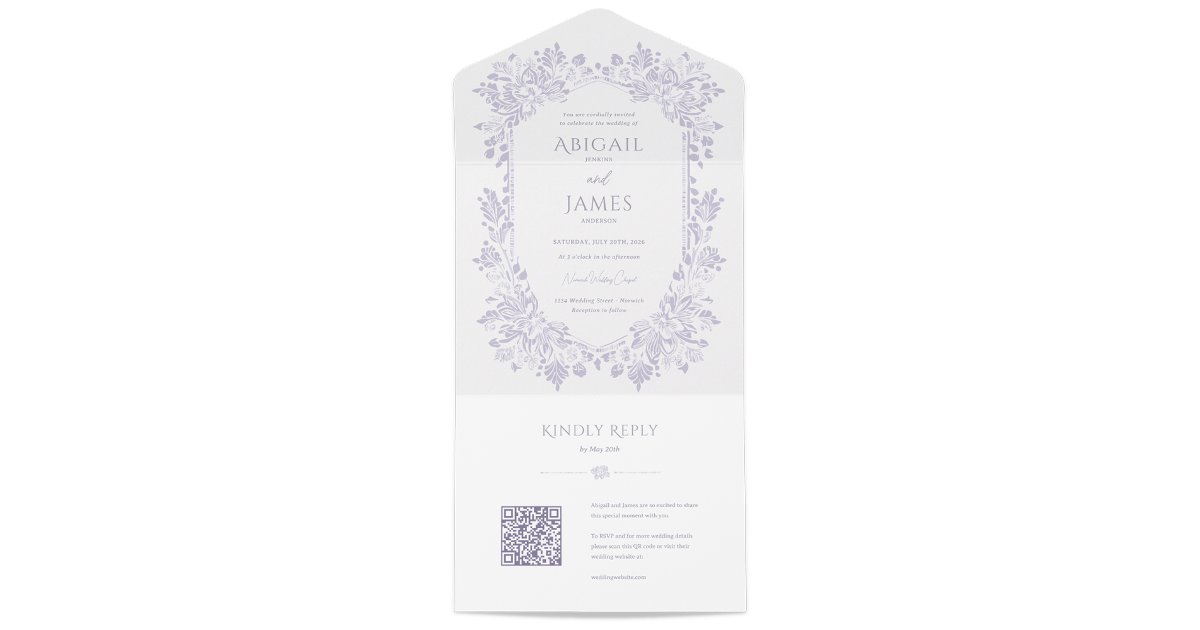 Norwich Wedding Invitation with RSVP Card | Zazzle