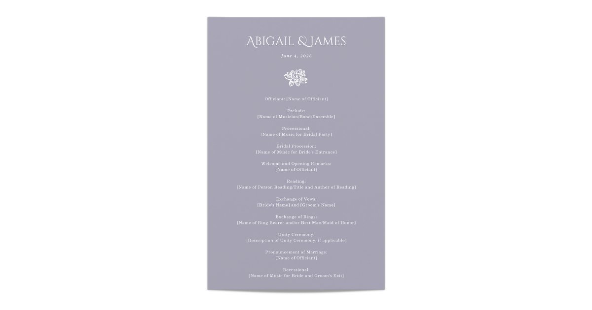 Norwich Wedding Program | Zazzle