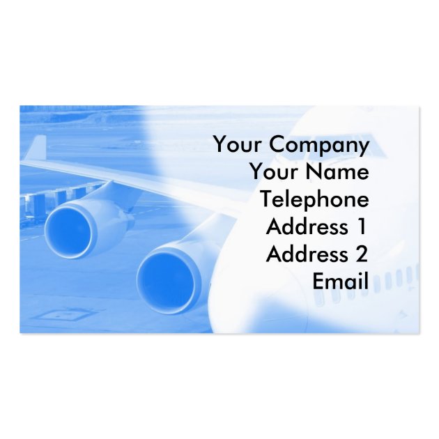 Nose and Wind of an Aircraft Business Card Template