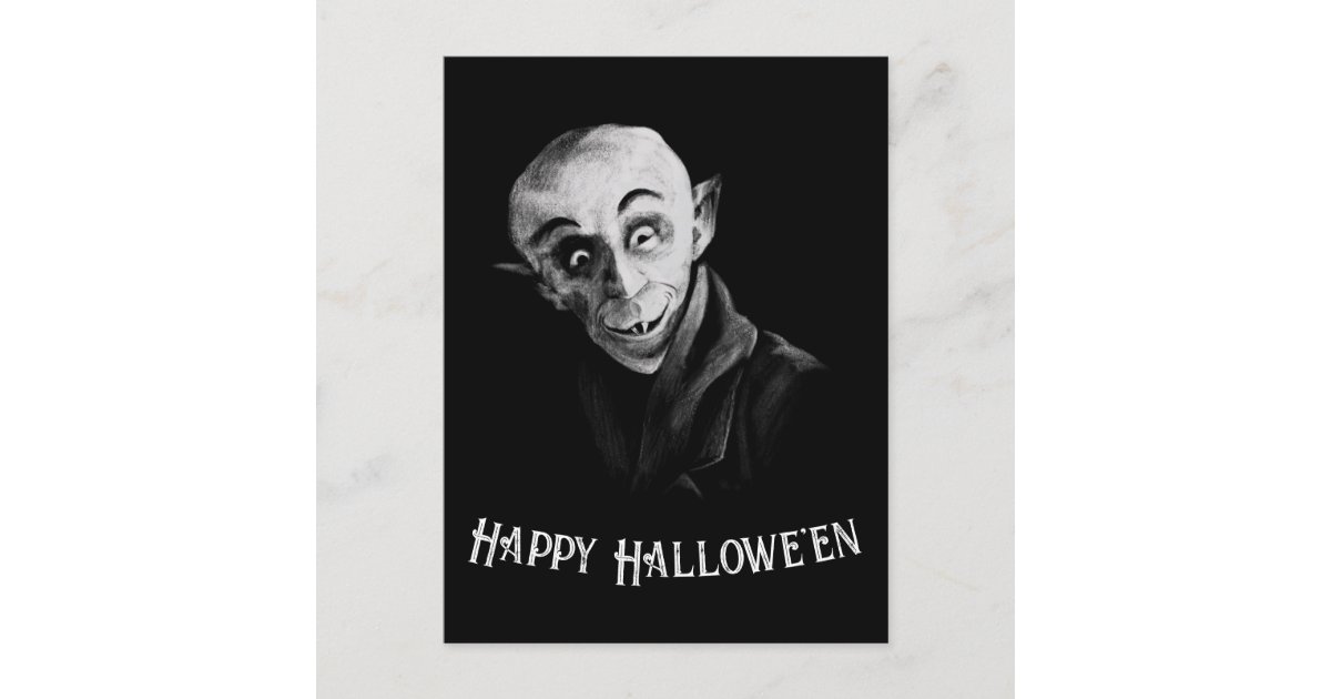 Nosferatu Happy Halloween Postcard Customizeable | Zazzle