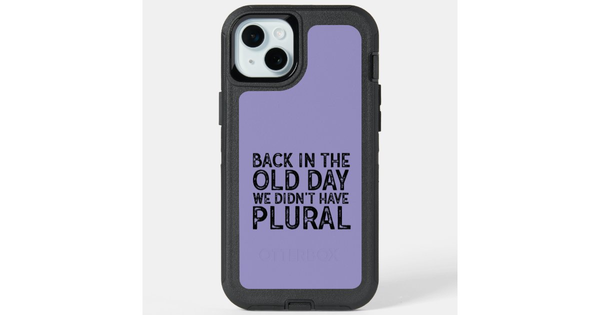 Nostalgic Back in the Old Day Funny Purple iPhone 15 Plus Case | Zazzle