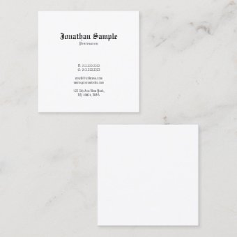 Nostalgic Classic Simple Chic Design Old English Square Business Card ...