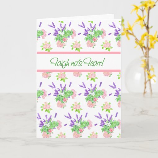 Nostalgic Floral Scottish Gaelic Greeting Get Well Card | Zazzle