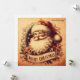 Nostalgic Retro 70s Santa Claus Merry Christmas Holiday Card | Zazzle