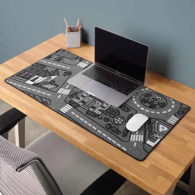 Nostalgic track Carpet Car Road, 90s Childhood Desk Mat | Zazzle