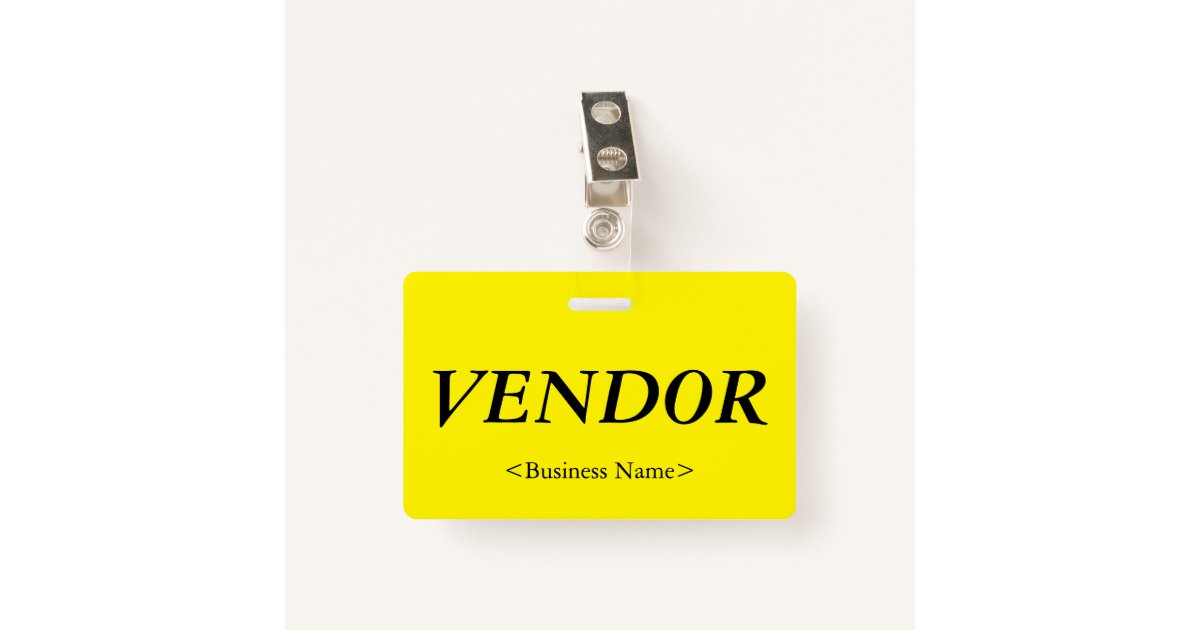 Nostalgic "VENDOR" Badge | Zazzle