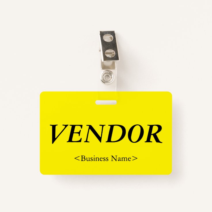 Nostalgic "VENDOR" Badge | Zazzle