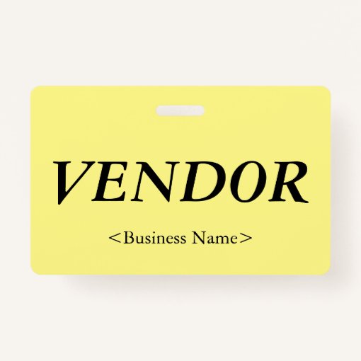 Nostalgic "VENDOR" Badge | Zazzle