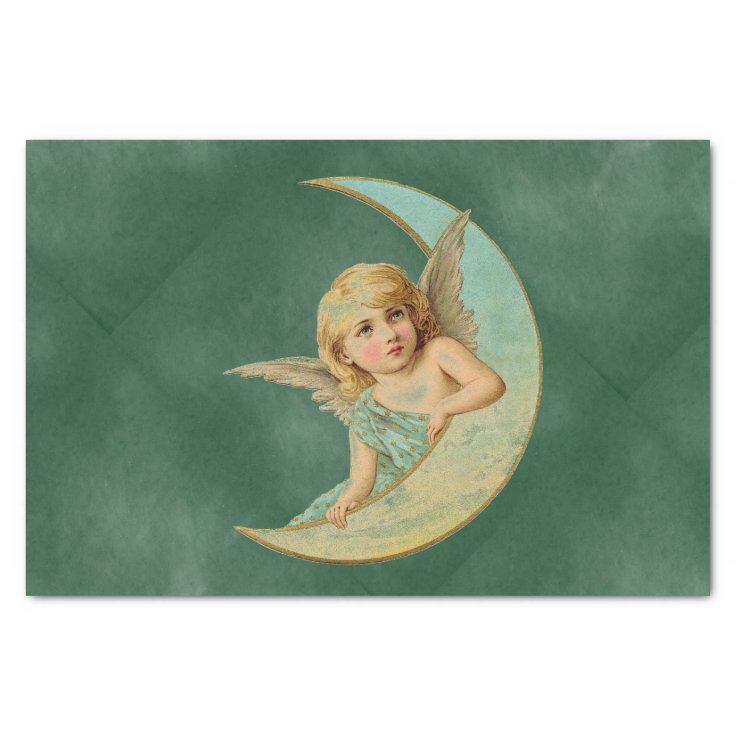 Nostalgic Vintage Angel Tissue Paper | Zazzle