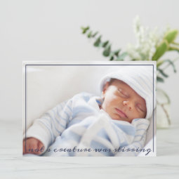 Not a Creature was Stirring Baby Photo Christmas Holiday Card | Zazzle