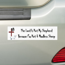 Not A Mindless Sheep Bumper Sticker | Zazzle