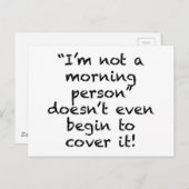 Not A Morning Person Postcard | Zazzle