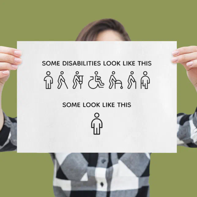 Not all disabilities are visible: Poster | Zazzle Not all disabilities are visible: Poster | Zazzle