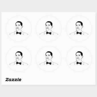 Not Bad Barack Obama Rage Face Meme Classic Round Sticker | Zazzle