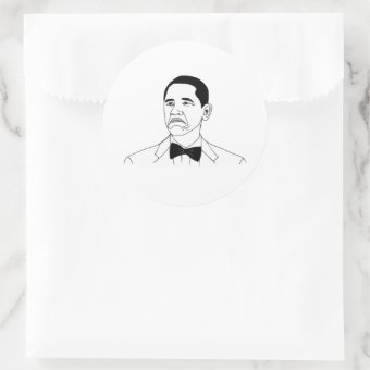 Not Bad Barack Obama Rage Face Meme Classic Round Sticker | Zazzle
