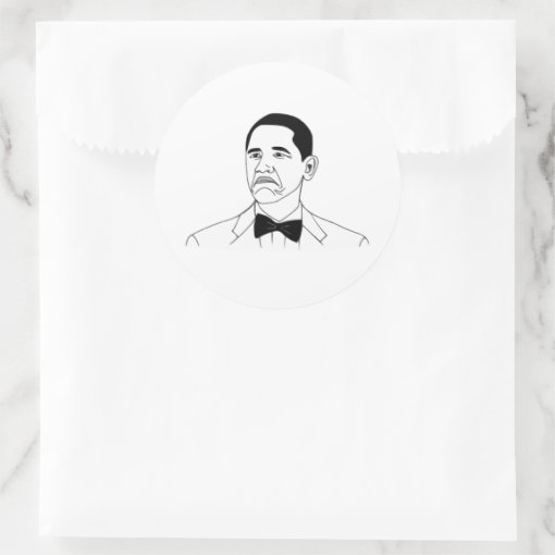 Not Bad Barack Obama Rage Face Meme Classic Round Sticker | Zazzle
