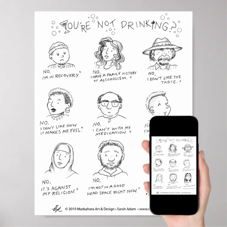 Not Drinking Poster | Zazzle