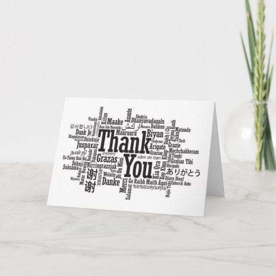NOT ENOUGH WAYS TO SAY "THANK YOU" TO YOU THANK YOU CARD | Zazzle.com