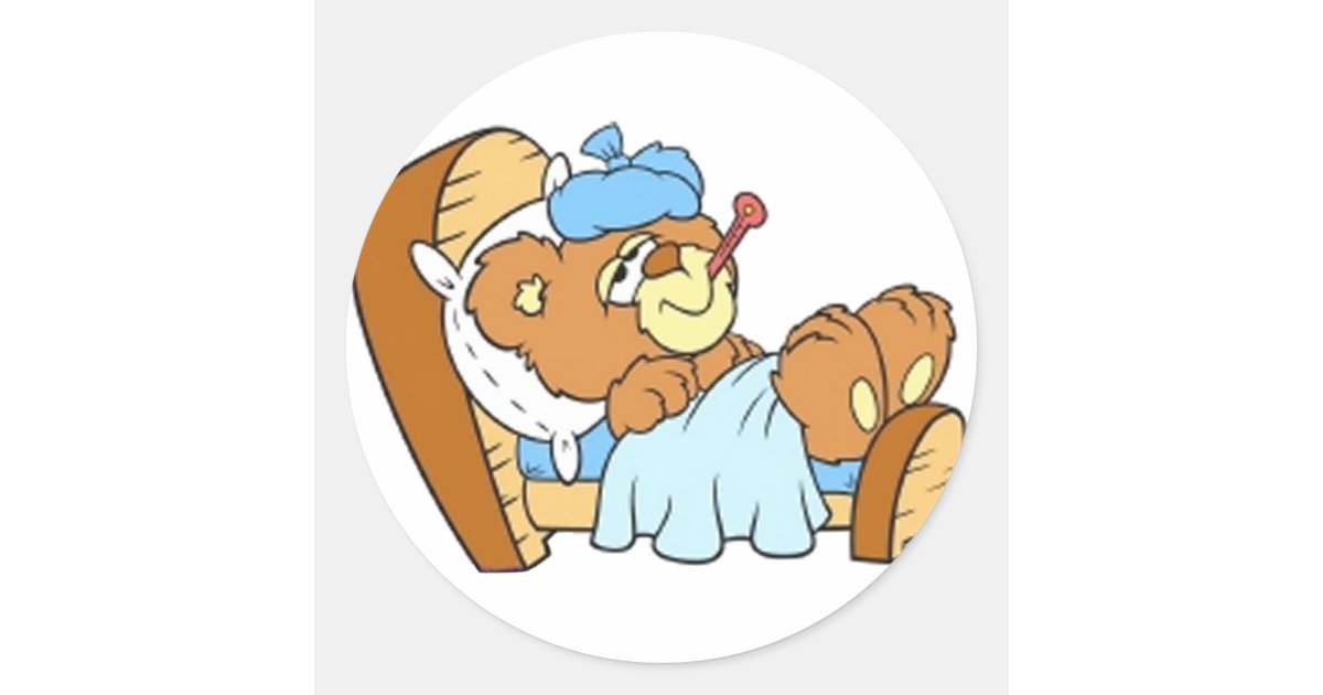 Not Feeling Well Classic Round Sticker | Zazzle