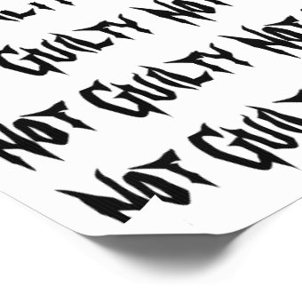 "Not Guilty" Statement in Black 'Fear' Font Temporary Tattoos | Zazzle