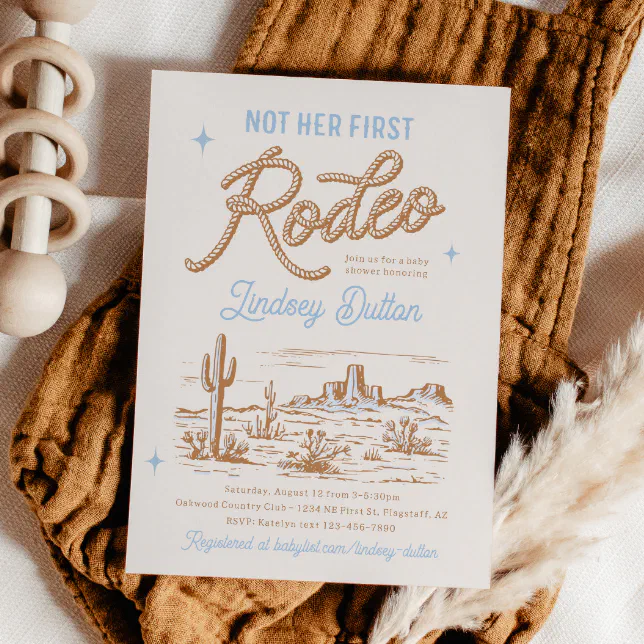 Not Her First Rodeo Baby Shower Invitation | Zazzle