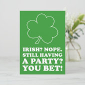 Not Irish St Patrick's Day Party Invite | Zazzle