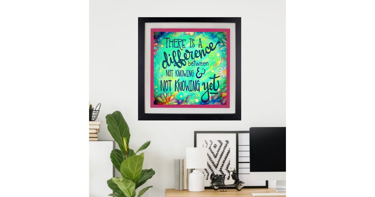 Not Know Yet Inspiring Quote Inspirivity Poster | Zazzle