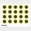 Not Known at this Address - II Yellow Classic Round Sticker | Zazzle