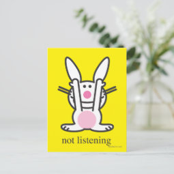 Not Listening Postcard | Zazzle