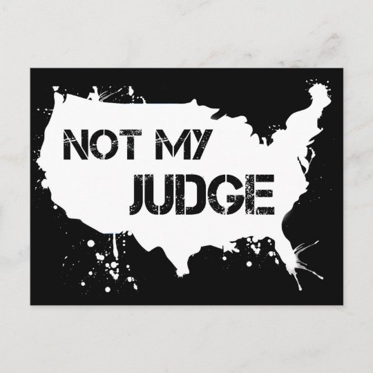 Not My Judge Black White Stencil Graffiti USA Postcard | Zazzle.com