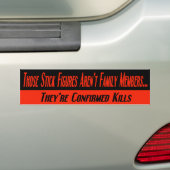 Not Stick Figures, Confirmed Kills Bumper Sticker | Zazzle