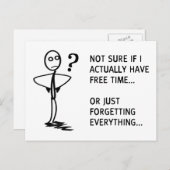 Not sure if I actually have free time… Postcard | Zazzle