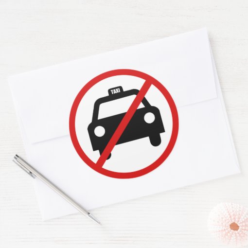 Not Taxis Allowed Classic Round Sticker | Zazzle